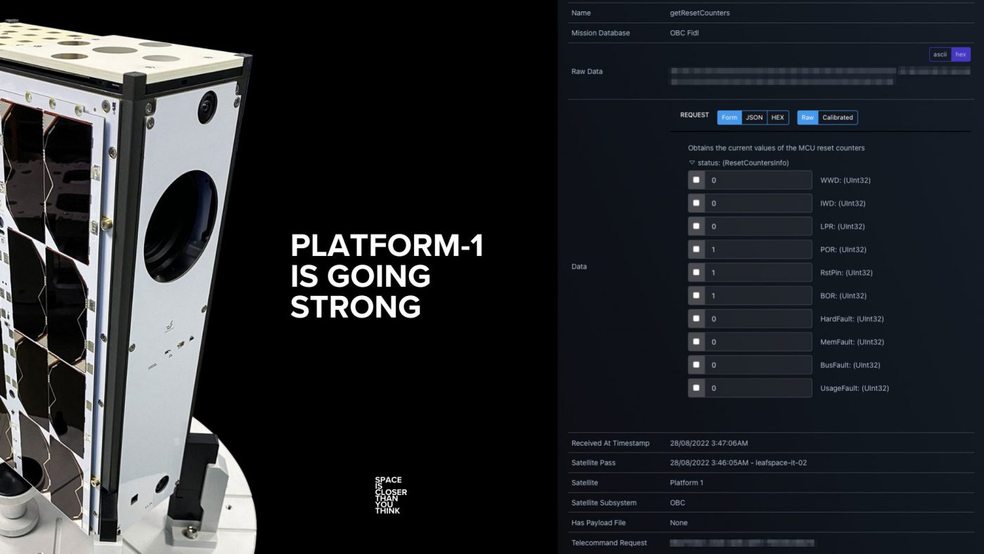 Platform-1 is going strong | CubeSat by EnduroSat